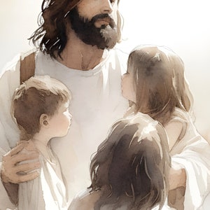 Jesus Playing With Children, Jesus Portrait, Jesus Painting, Jesus ...