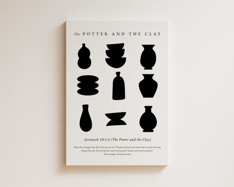 The Potter and the Clay, Jeremiah 18, Digital Download, Bible Verses ...