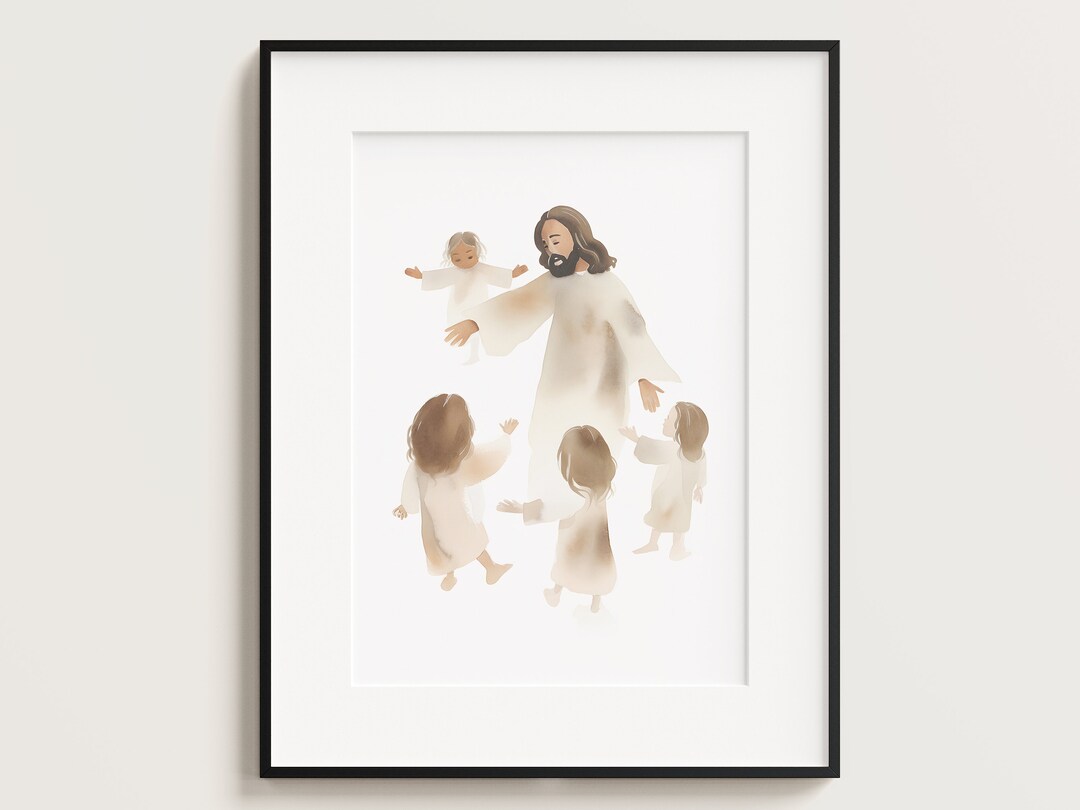 Kids Jesus Playing With Children (multi Race) Bible Kids Art, Jesus ...