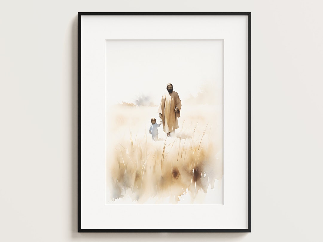 Follow Me Jesus, Jesus Walking Art, Bible Art, Christian Art, Jesus ...