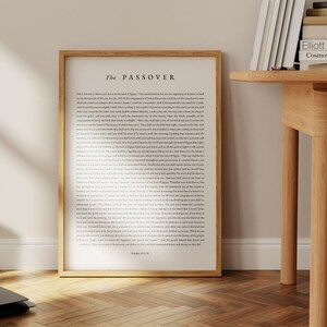 The Passover Bible Verse, Exodus 12, Bible Wall Art, Jewish Art ...