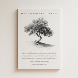Isaiah 61:3 Oaks of Righteousness Bible Verse Wall Art Poster/canvas ...