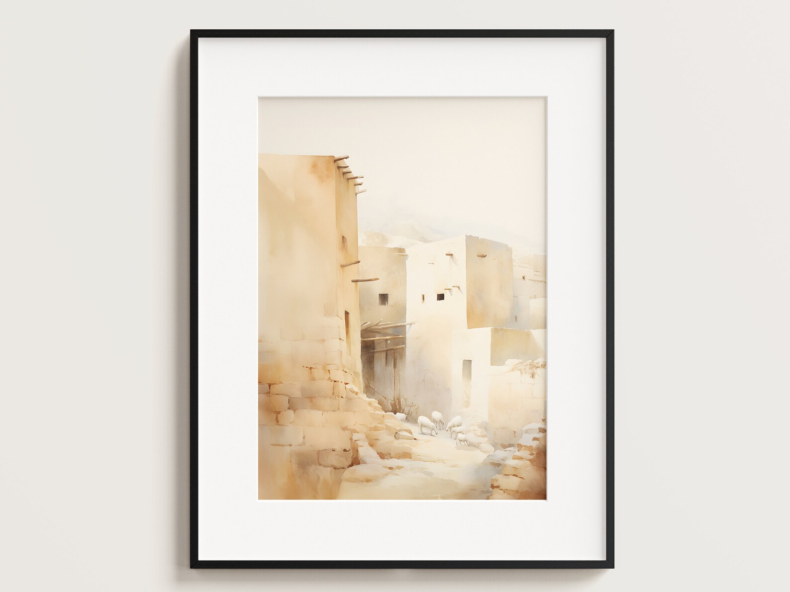 Nativity Art Print Set, Bethlehem and Jerusalem Landscape (digital ...