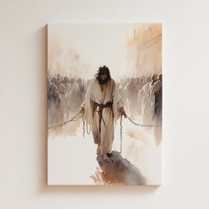 Jesus in Chains, the Crucifixion, Judaea, Bible Art, Arrest of Jesus ...