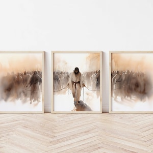 Jesus in Chains, the Crucifixion, Judaea, Bible Art, Arrest of Jesus ...