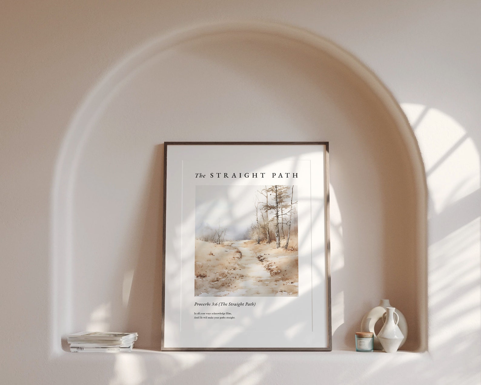 The Straight Path, Proverbs 3,6, Bible Verse Print, Christian Wall Art ...