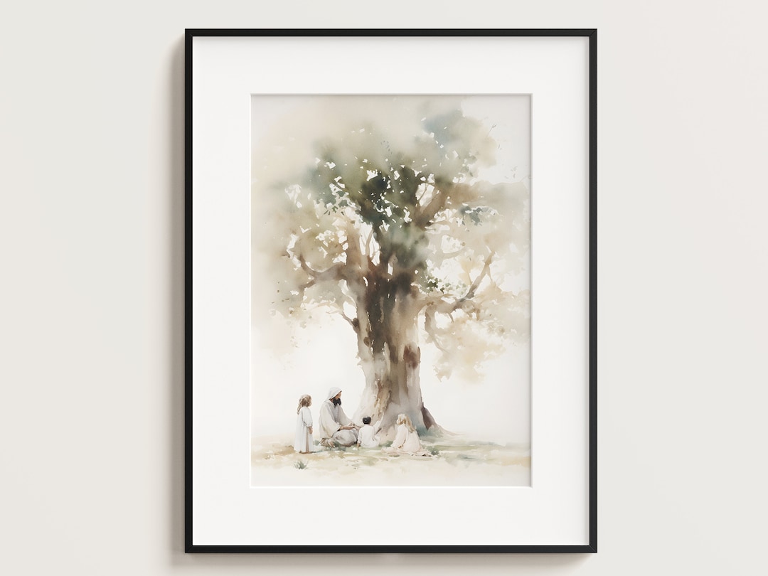 Jesus Teaching Child, Jesus Portrait, Jesus Painting, Jesus Print ...