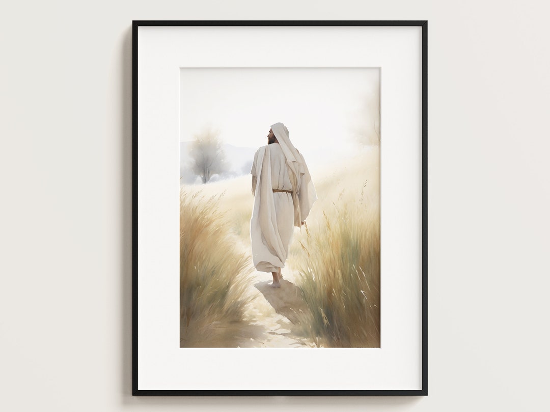 Jesus on the Path, He is Risen, Saviour, Christian Wall Art, Jesus ...
