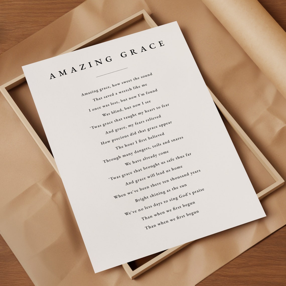 Amazing Grace Printable Wall Art, Amazing Grace Wall Decor, Christian ...