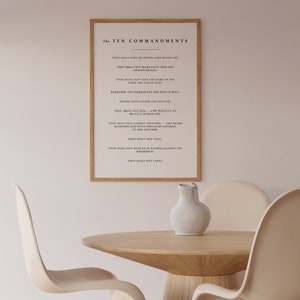 The Ten Commandments, Exodus 20, Torah, Modern Scripture Bible Verse ...