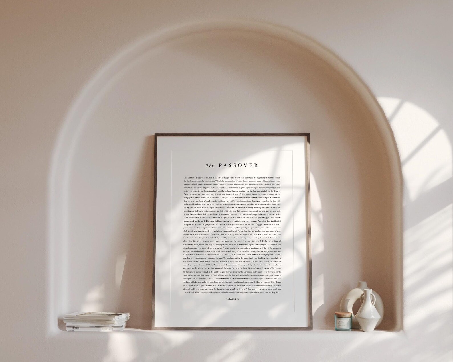The Passover Bible Verse, Exodus 12, Bible Wall Art, Jewish Art ...