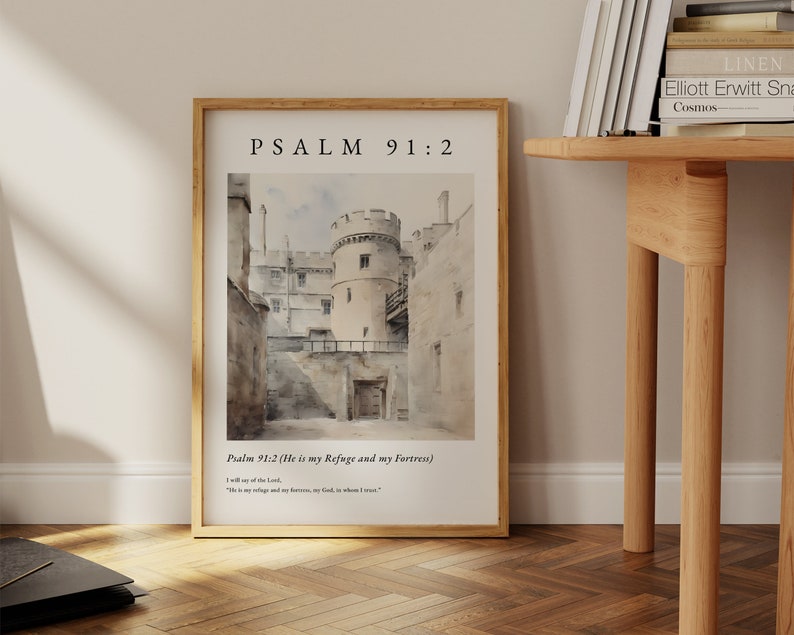 Psalm 91:2, He is My Refuge, Christian Art, Bible Verse Art, Jesus ...