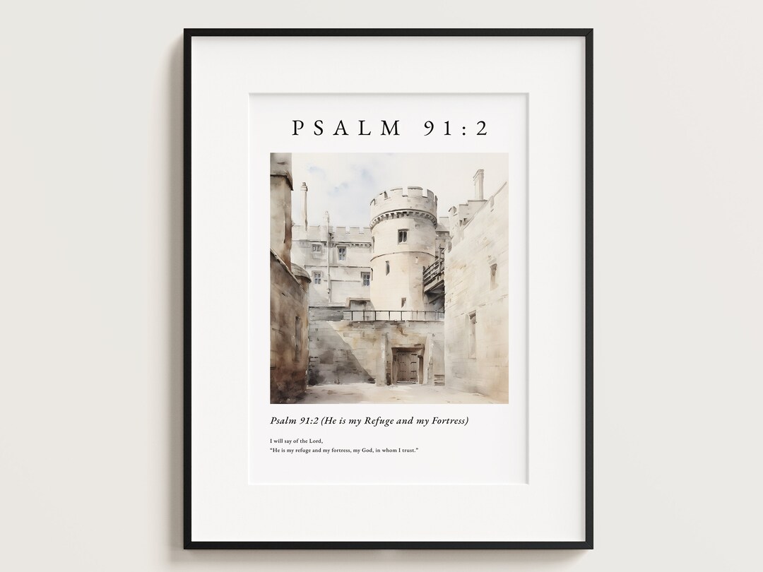 Psalm 91:2, He is My Refuge, Christian Art, Bible Verse Art, Jesus ...