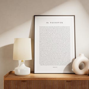 The Passover Bible Verse, Exodus 12, Bible Wall Art, Jewish Art ...
