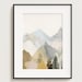 Set of 3 Colourful Boho Mountain Decor Prints, Mountain Landscape ...
