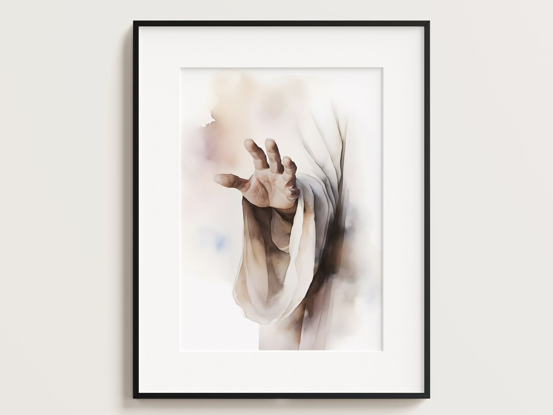 Jesus Stretching Out Hand, Jesus Portrait, Jesus Painting, Jesus Art ...