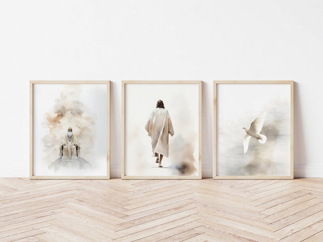 The Trinity Art Print Set, Jesus, Holy Spirit (digital Download) - Etsy