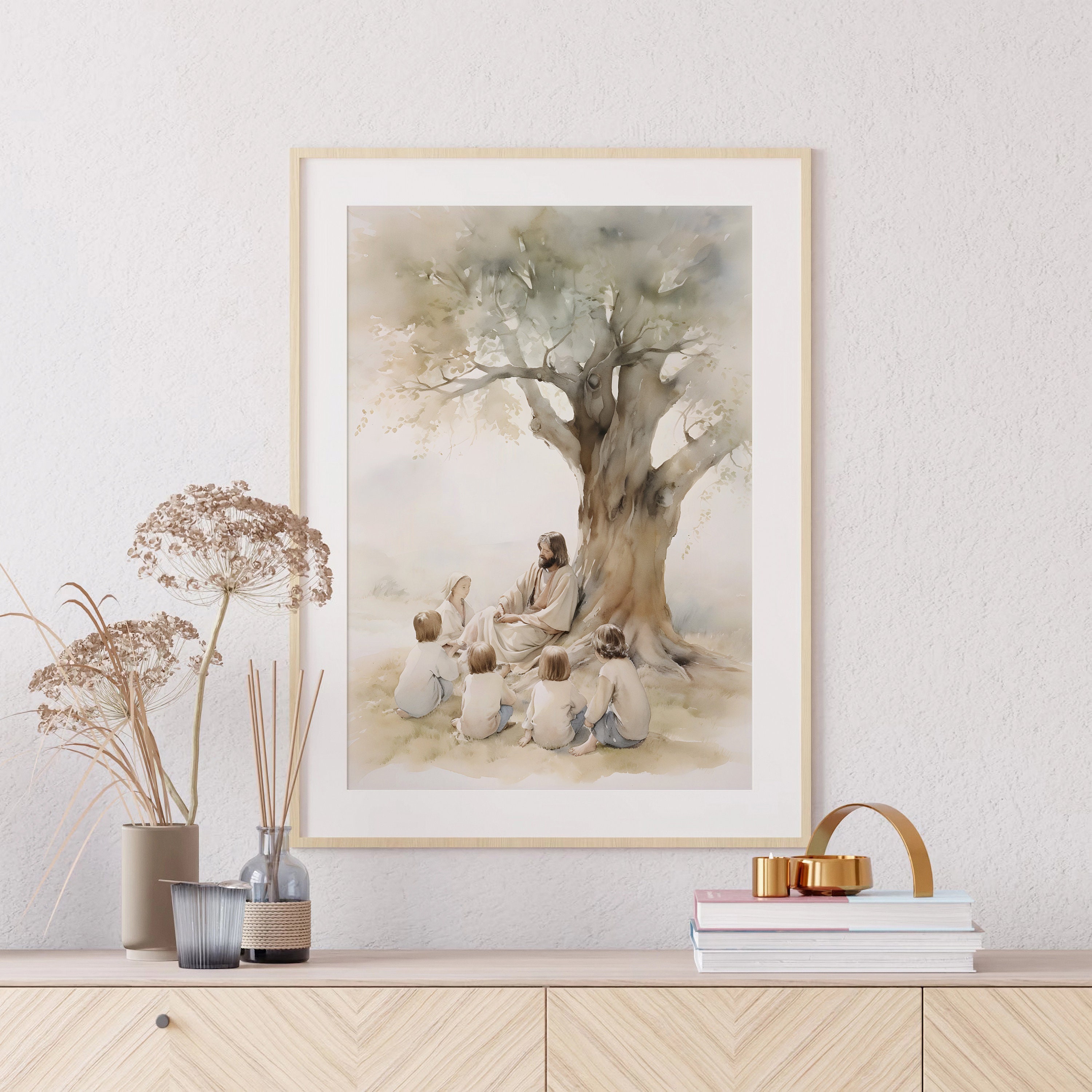 Jesus Teaching Child Jesus Portrait Jesus Painting Jesus - Etsy UK