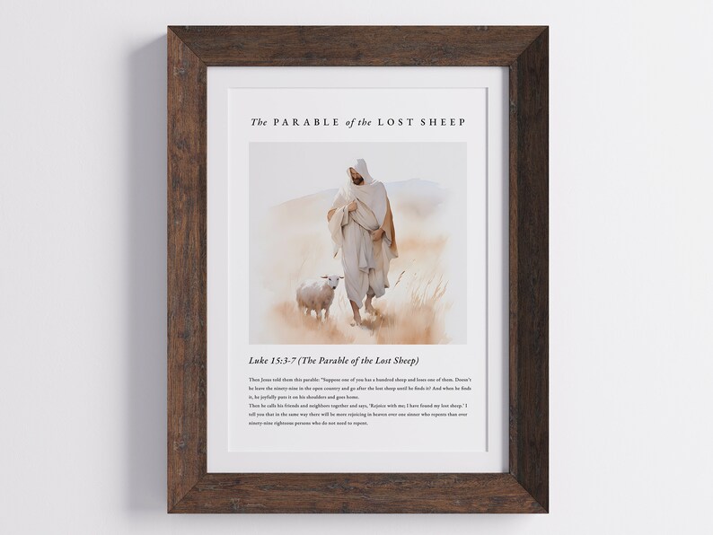 Lost Sheep Bible Verse Art, Christian Print (digital Download) - Etsy