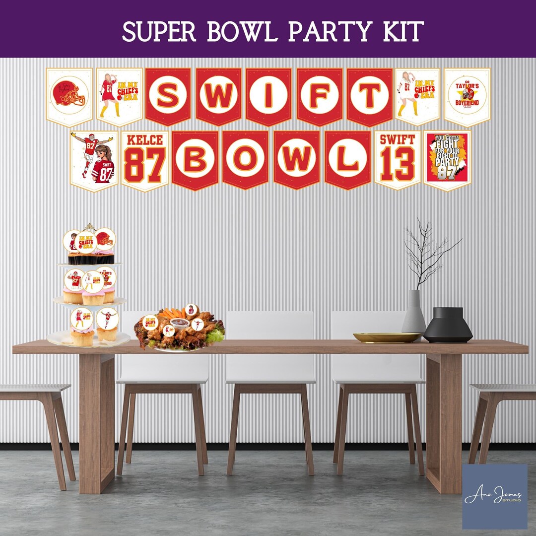 Swift Bowl Party Decorations, Taylor Swift Super Bowl Party Super Bowl ...