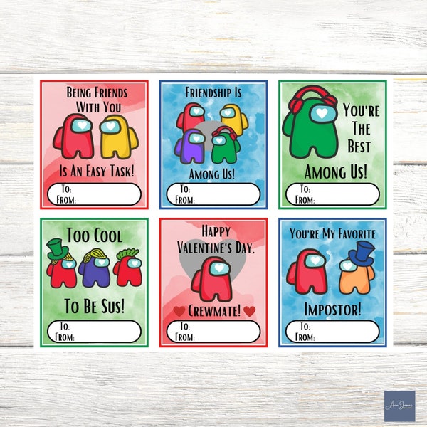 Among Us Valentine Card - Etsy