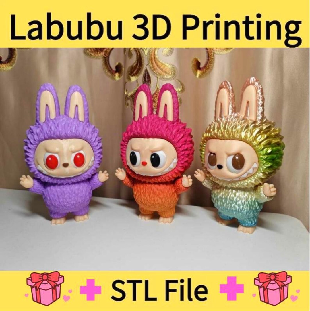 Labubu Stl File, Labubu Stl Sitting, STL Model, Labubu Monsters, Labubu ...