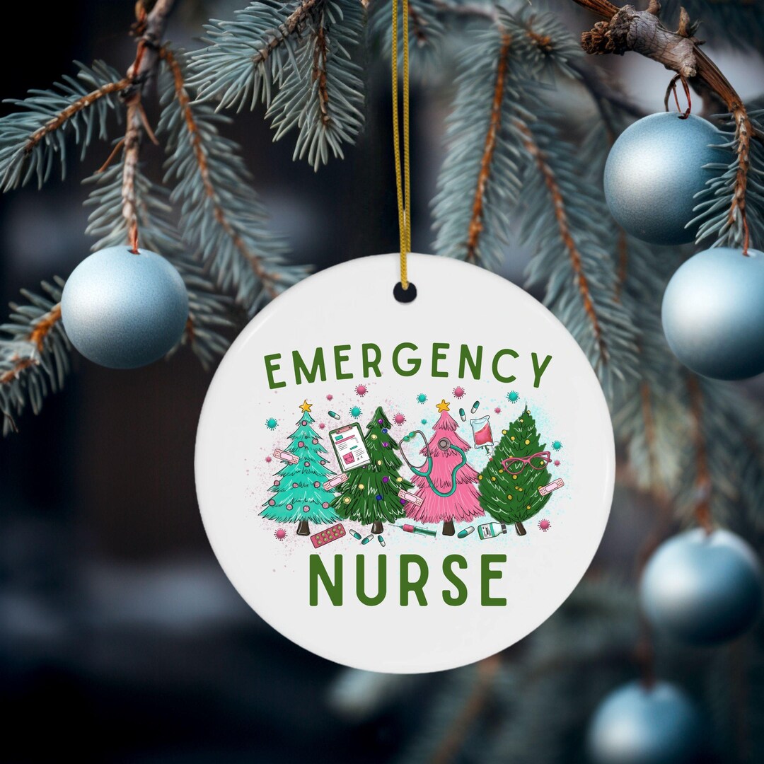 Emergency Nurse Christmas Tree Ornament, ER Nurse Ornament, Best Nurse ...