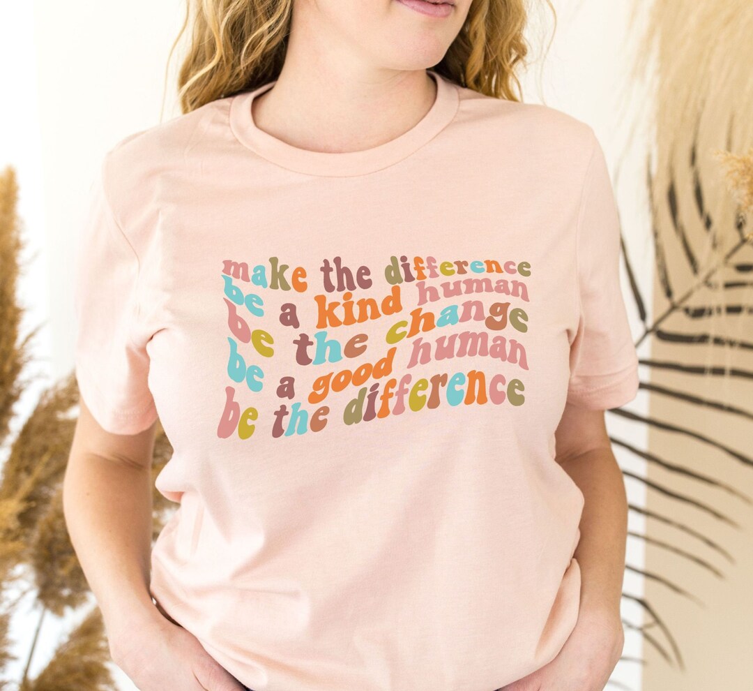 Flag Wavy Retro Make the Difference Shirt Inspirational - Etsy