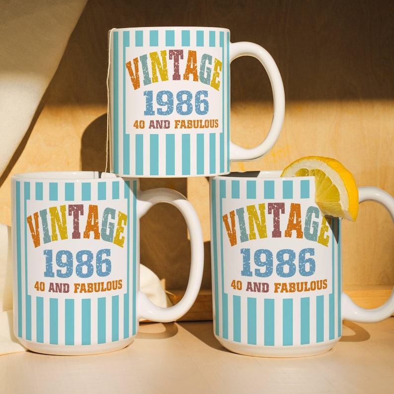 Vintage Birthday Mug, 90 80 70 Birthday Gift, 50th Birthday Gift for ...