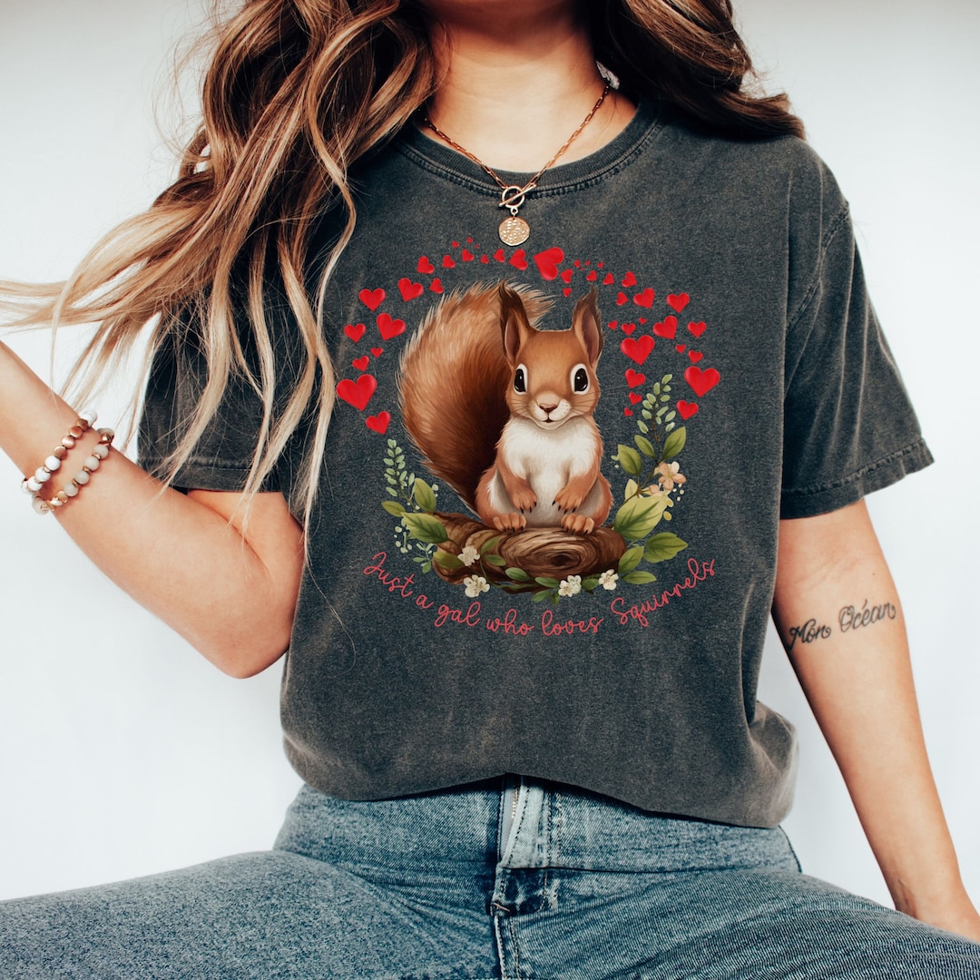 Comfort Colors® Squirrel Shirt, Valentine Squirrel Shirt,squirrel Shirt ...