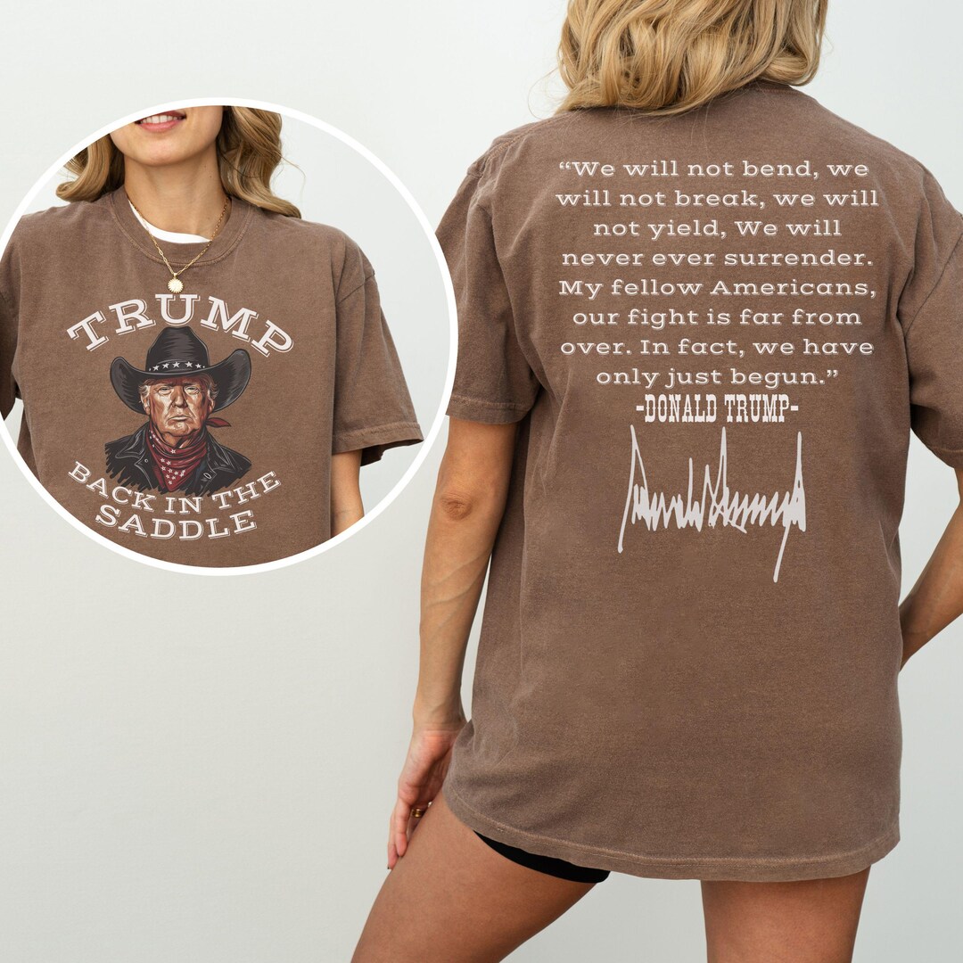 Comfort Color® TRUMP Shirt, Western Trump Tshirt, Trump Western Cowboy ...