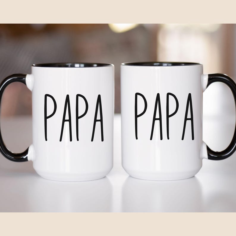 Papa Mug Fathers Day Papa Mug, 15oz Accent Mug, Cool Papa Mug Papa Gift ...