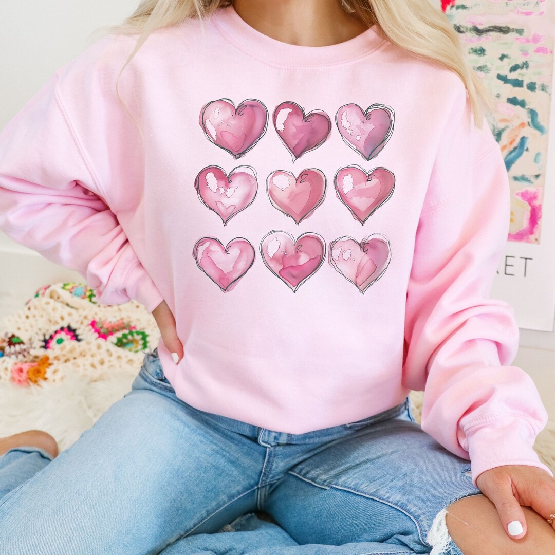 Coquette Hearts Collage Sweatshirt, Coquette Aesthetic Sweatshirt ...
