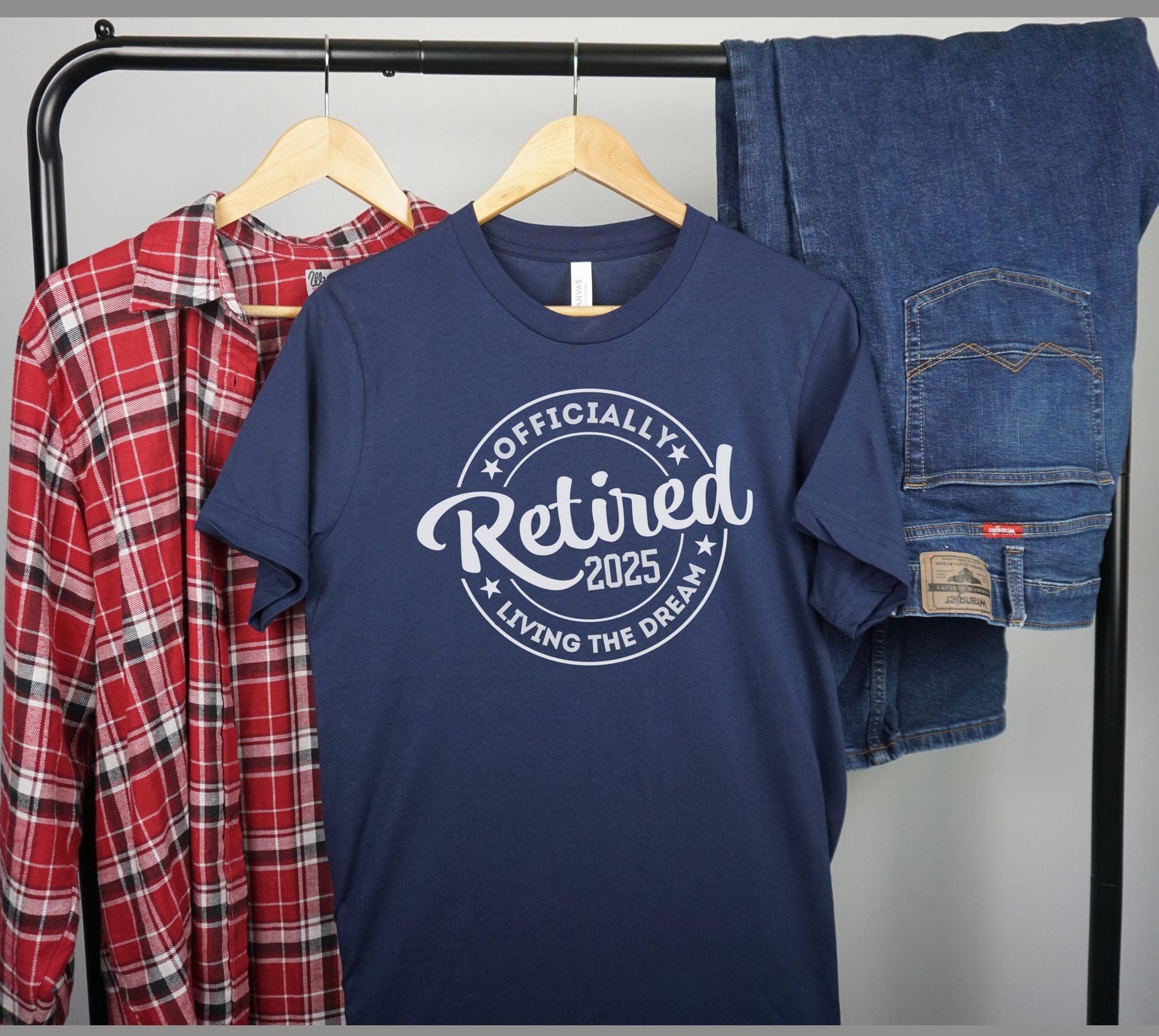 Funny Retirement Logo Shirt, Retired Living the Dream Tee, Retirement ...
