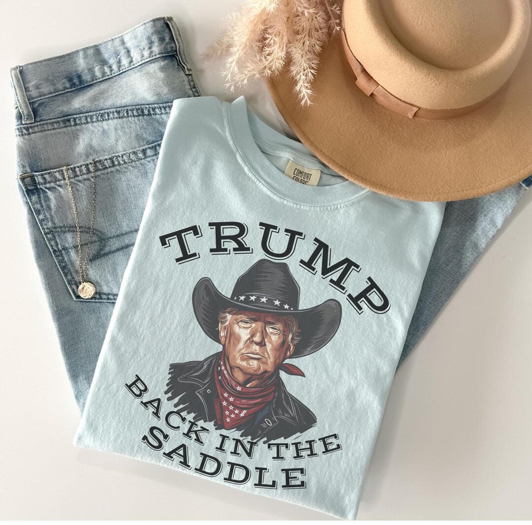 Comfort Color® TRUMP Shirt, Western Trump Tshirt, Trump Western Cowboy ...