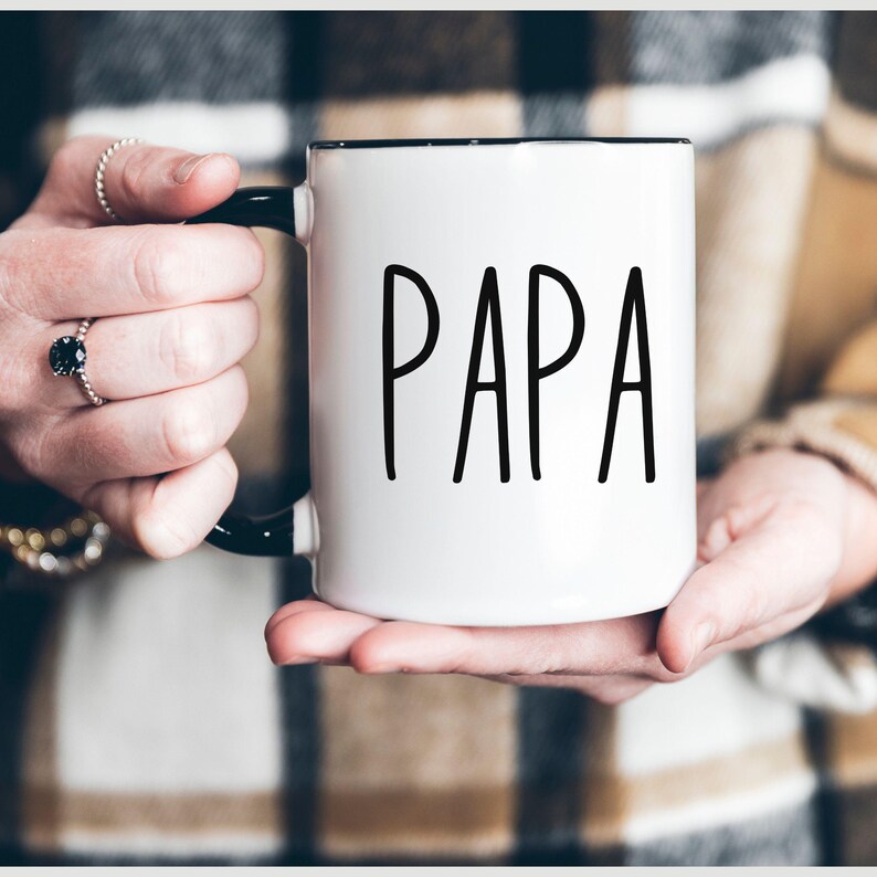 Papa Mug Fathers Day Papa Mug, 15oz Accent Mug, Cool Papa Mug Papa Gift ...