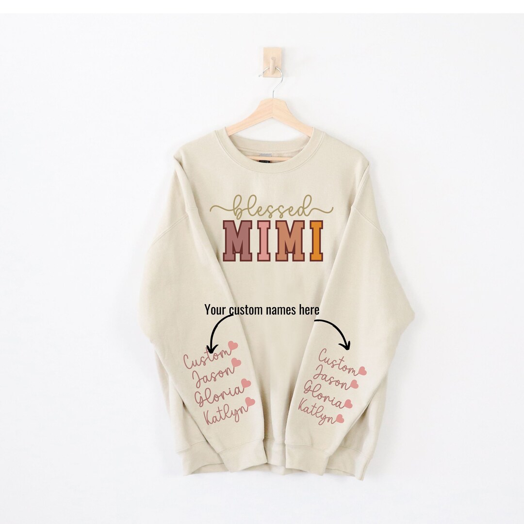 Blessed Mimi Sweatshirt, Custom Mimi Sweatshirt, Personalized Mimi ...