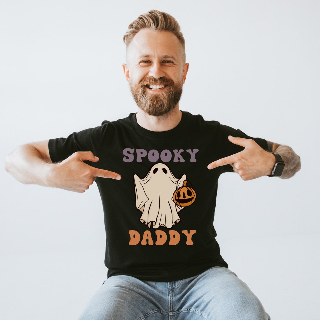 Spooky Daddy Halloween Shirt,halloween Mens Shirt, Retro Ghost Dad ...