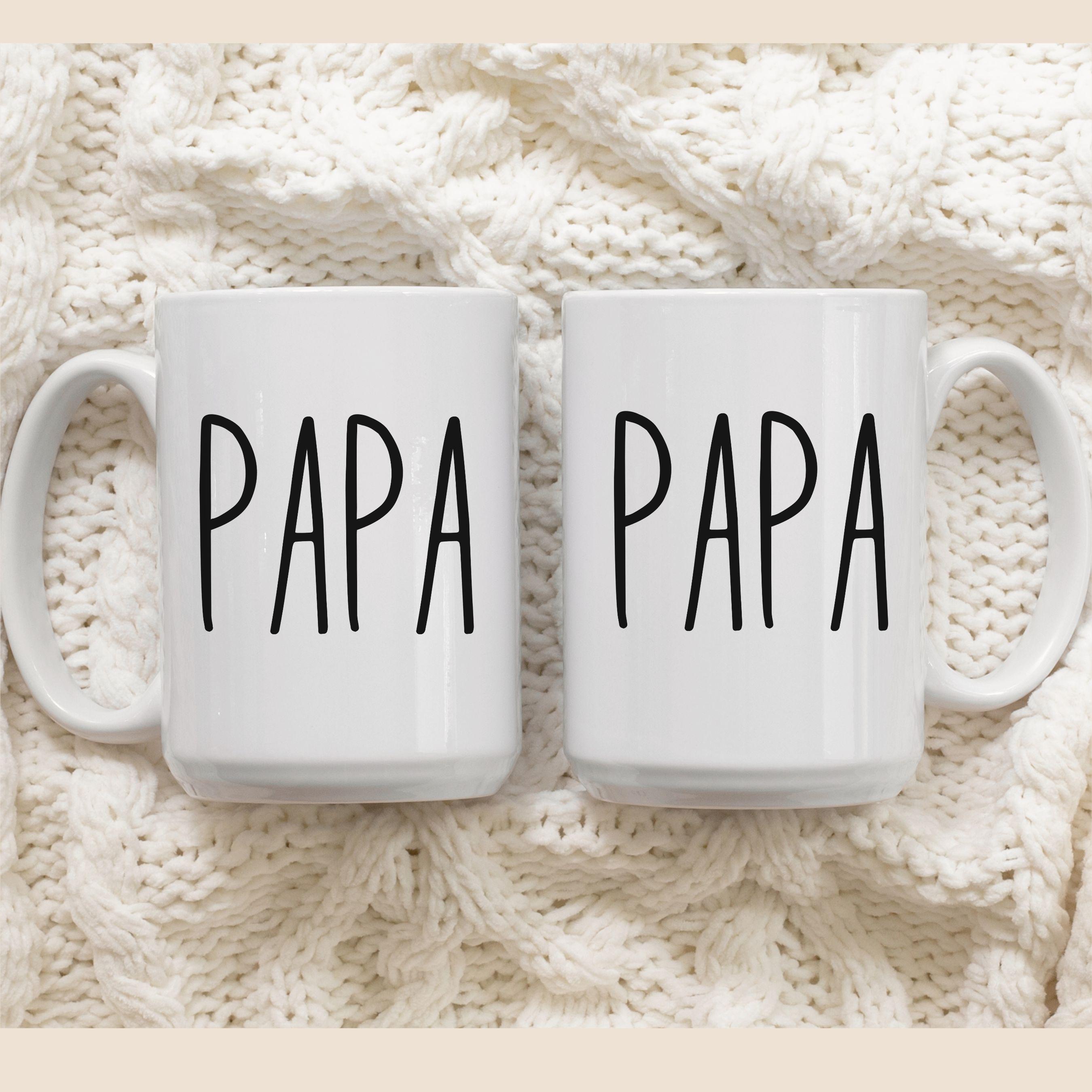 Papa Mug Fathers Day Papa Mug, 15oz Accent Mug, Cool Papa Mug Papa Gift ...