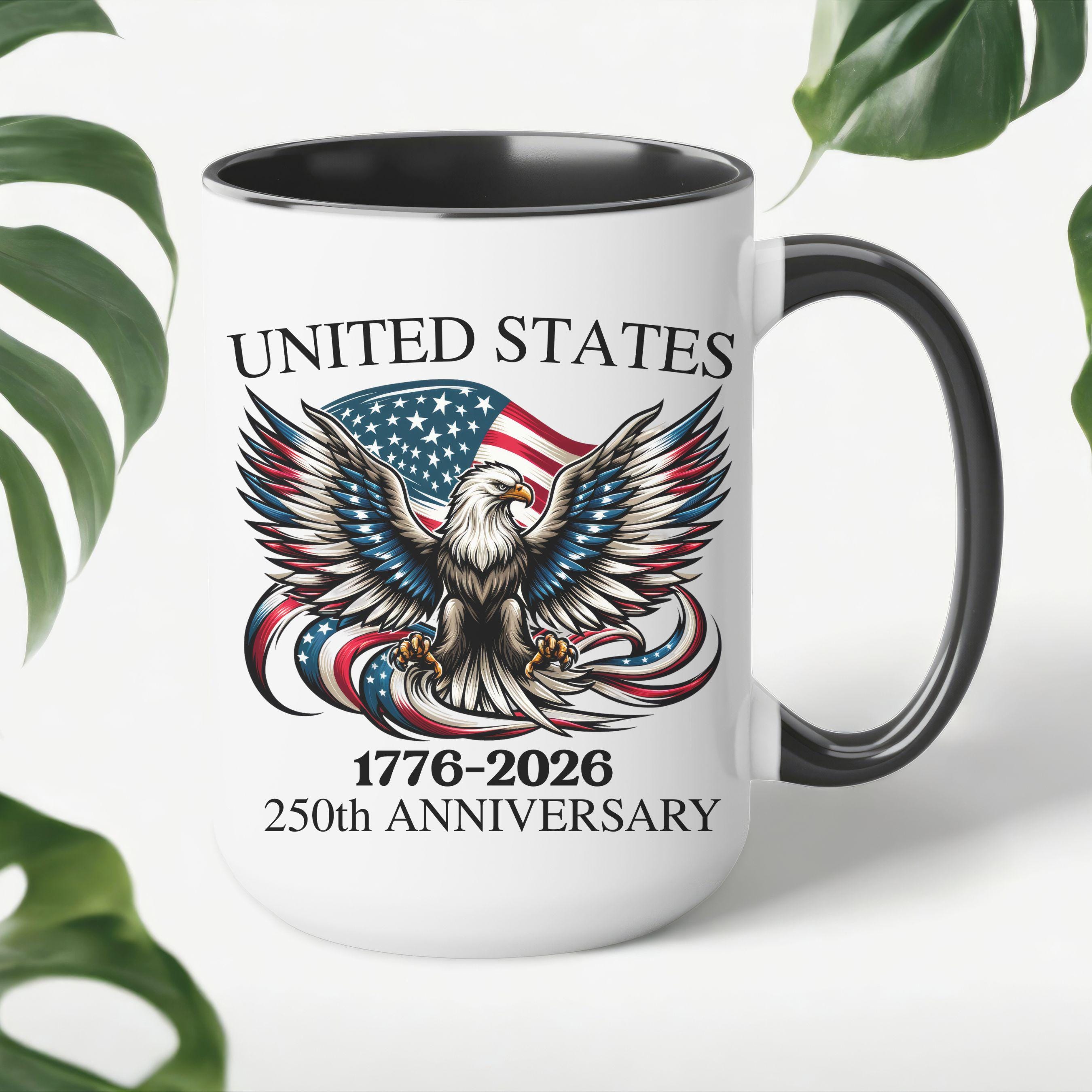 America 1776 Mug, USA 250th Anniversary Coffee Mug, Patriotic 4th of ...