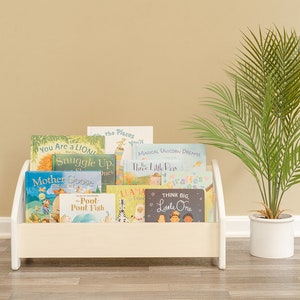 Montessori Bookshelf Low Kid Bookshelf Two-shelves Toddler Bookcase ...