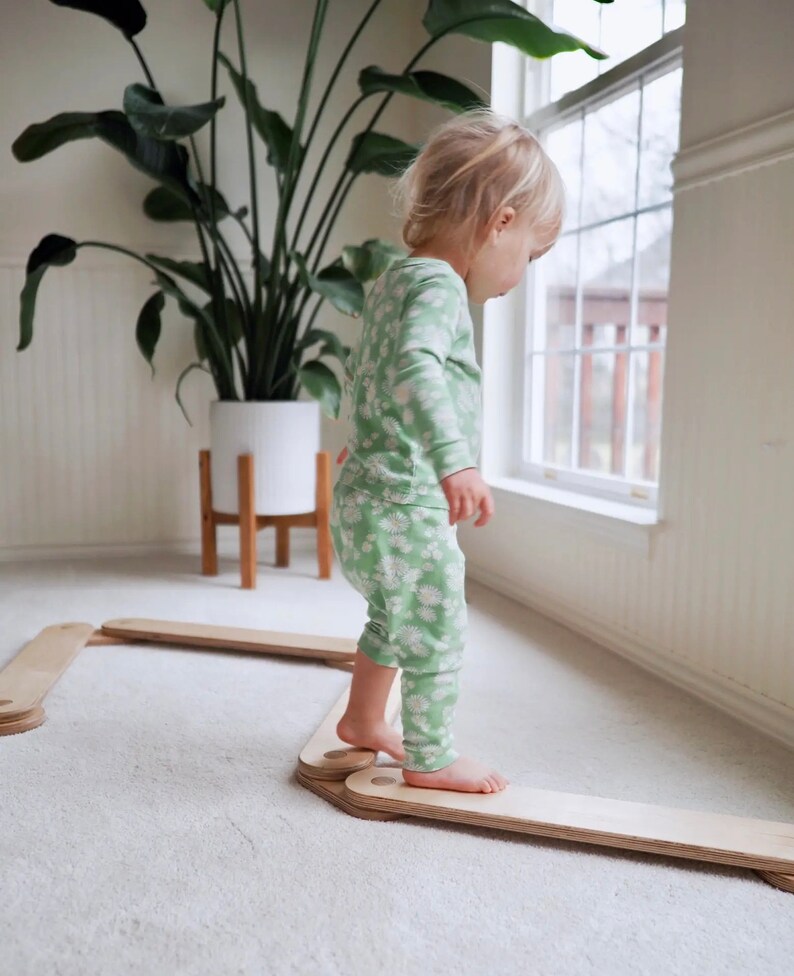 Wooden Balance Beam Montessori-inspired Modern and Modular Design ...
