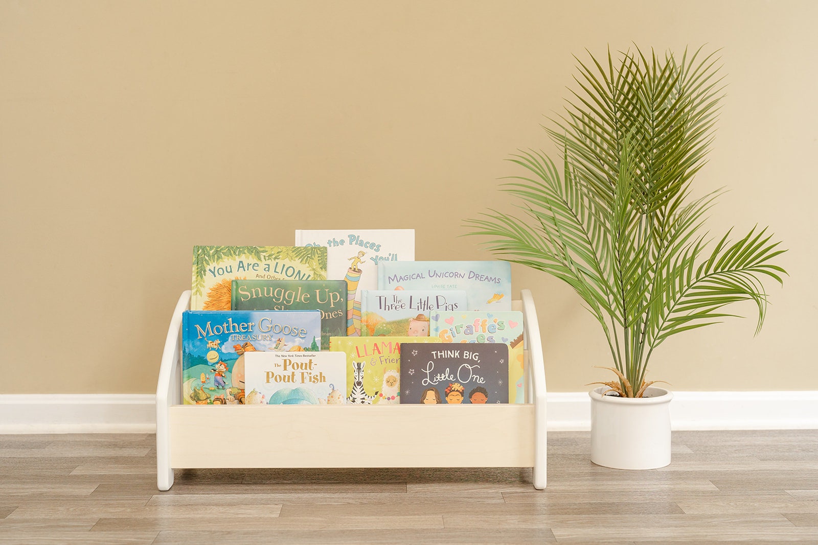 Montessori Bookshelf Low Kid Bookshelf Two-shelves Toddler Bookcase ...