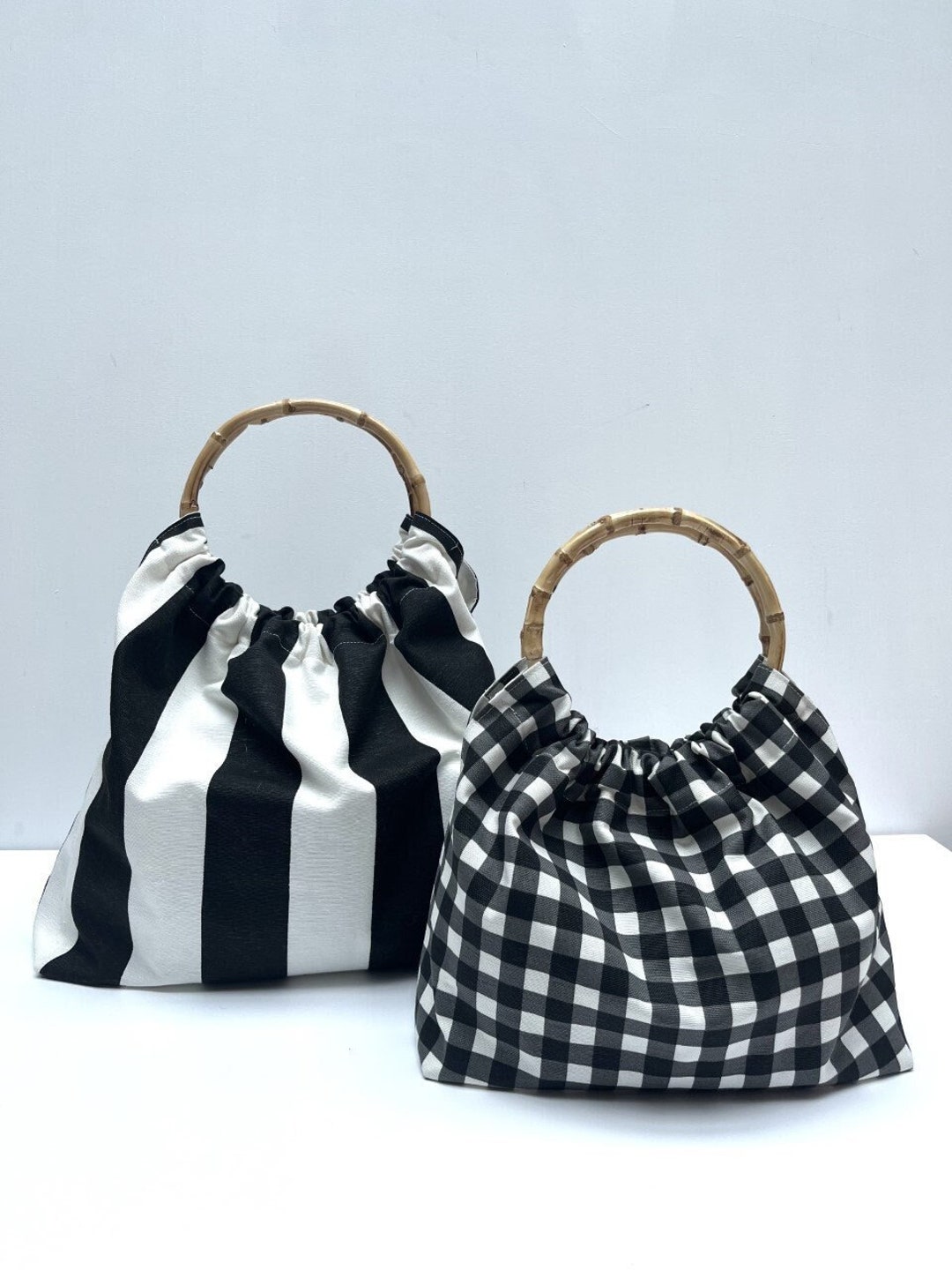 Bamboo Handle Tote Bag PDF Pattern Tutorial Instant Download - Etsy