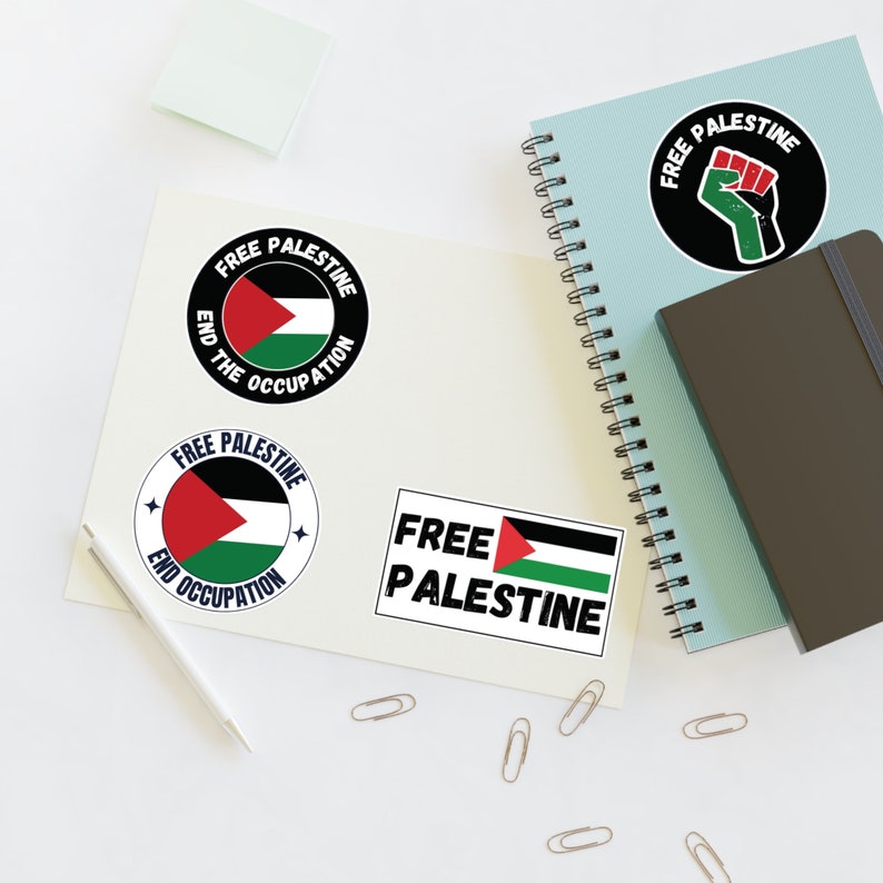 Palestine Sticker Pack Free Palestine Flag Stop the Occupation Save Gaza Decals for Laptop Water ...