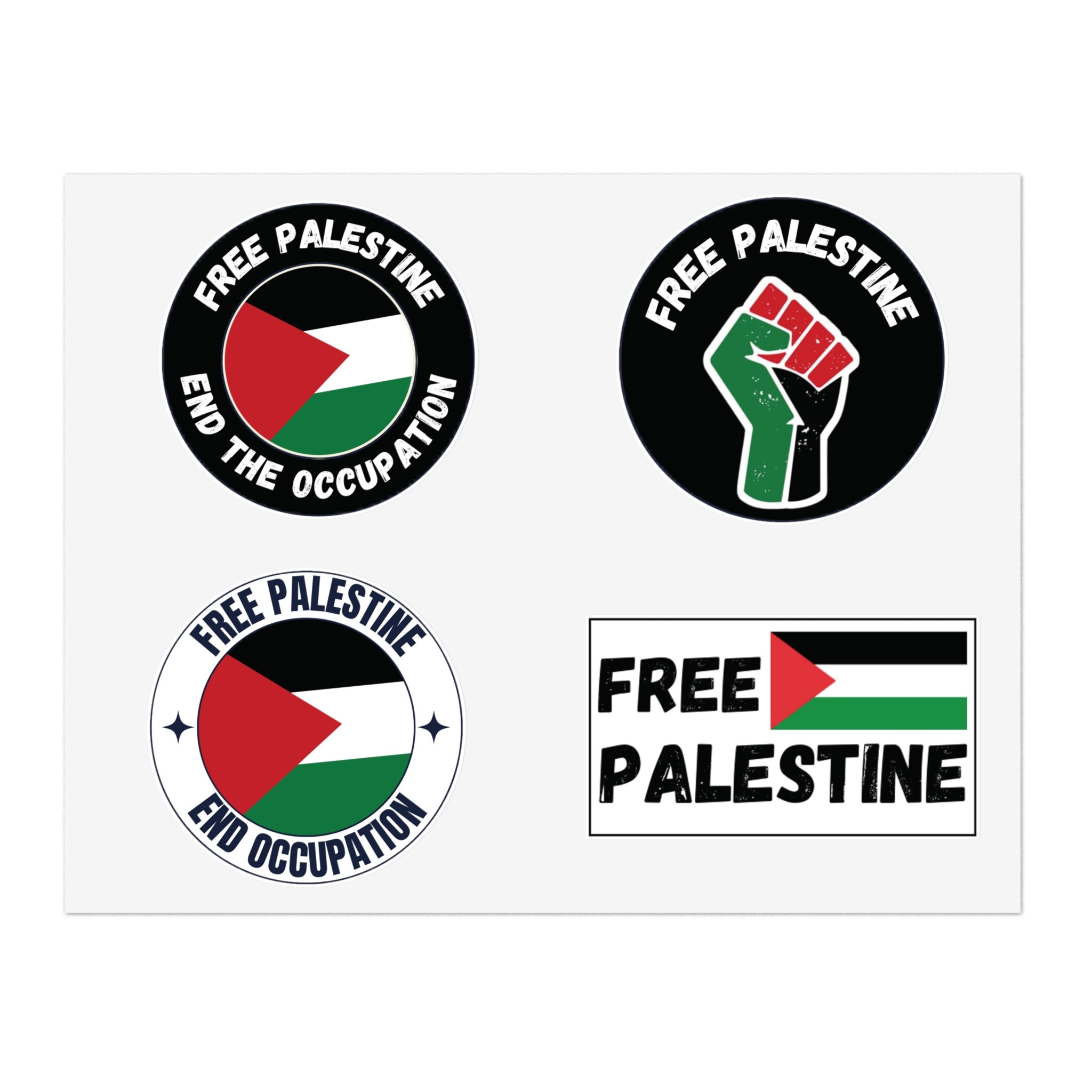 Palestine Sticker Pack Free Palestine Flag Stop the Occupation Save Gaza Decals for Laptop Water ...