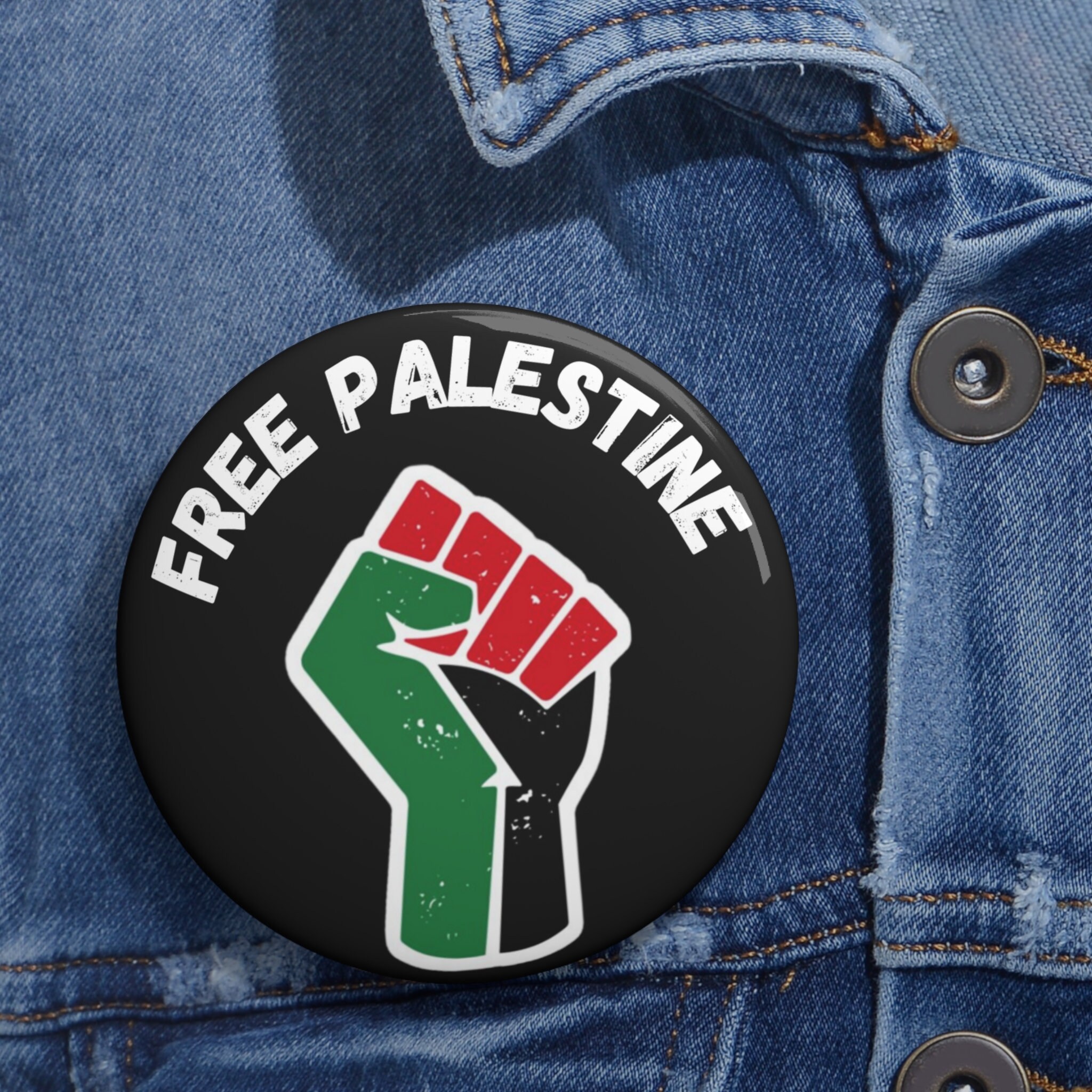 Free Palestine Pin Button Stop Occupation of Gaza Flag Pin Fist - Etsy