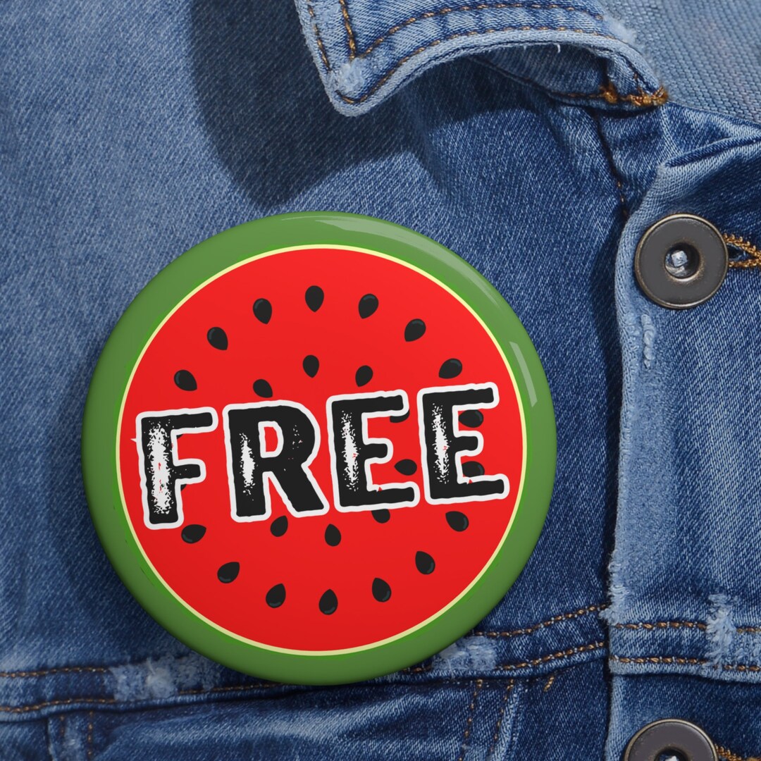 Free Palestine Watermelon Pin Button Badge End the Occupation - Etsy