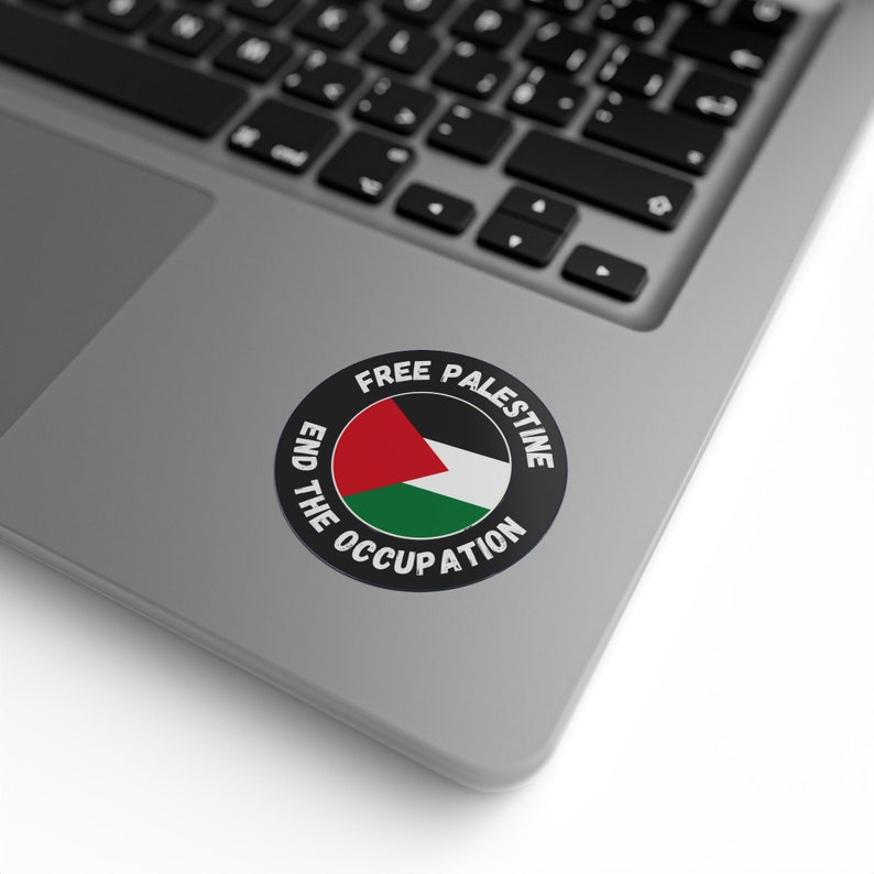 Free Palestine Round Sticker Label Rolls 50, 100, 250 Packs, Flag Decal ...