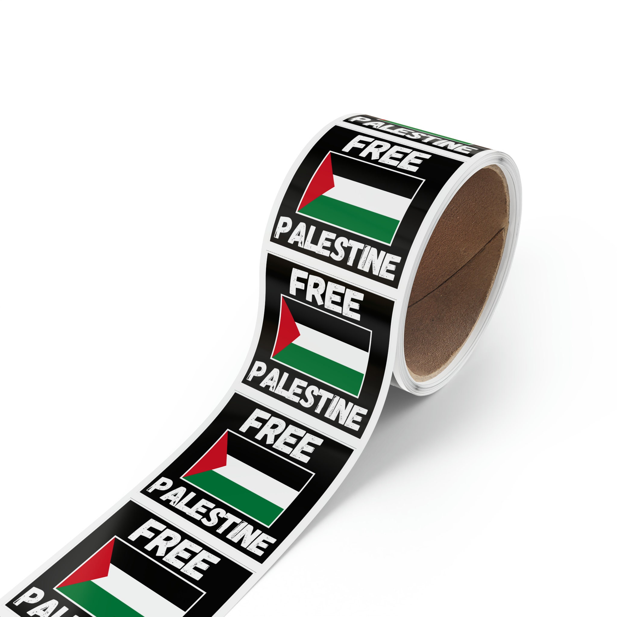FREE PALESTINE 50-250 Pack Stickers Square Sticker Label Rolls End the ...